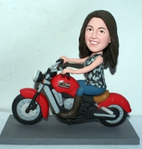 Custom motorcycle lady bobblehead [581-2] - $123.00 : wowbobble, Your ...