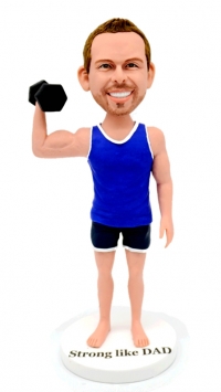 Custom bobbleheads workout fitness bobble head with dumbbel [2128 ...