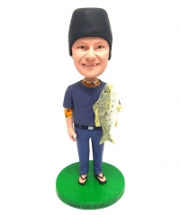 Custom bobbleheads fishing bobbleheads holding fish bobbleheads [B9461 ...
