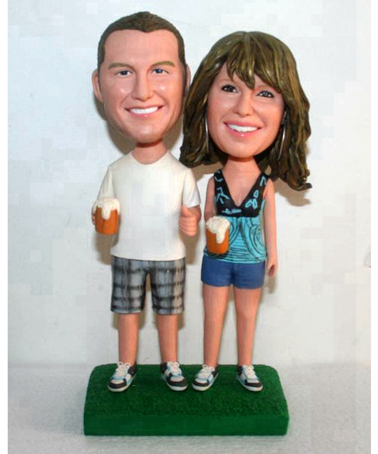 Beer couple bobbleheads [399-2] - $134.00 : wowbobble, Your personal ...