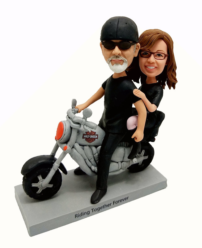 Custom bobbleheads rider riding Harley Davidson motorcycle [WT2927 ...