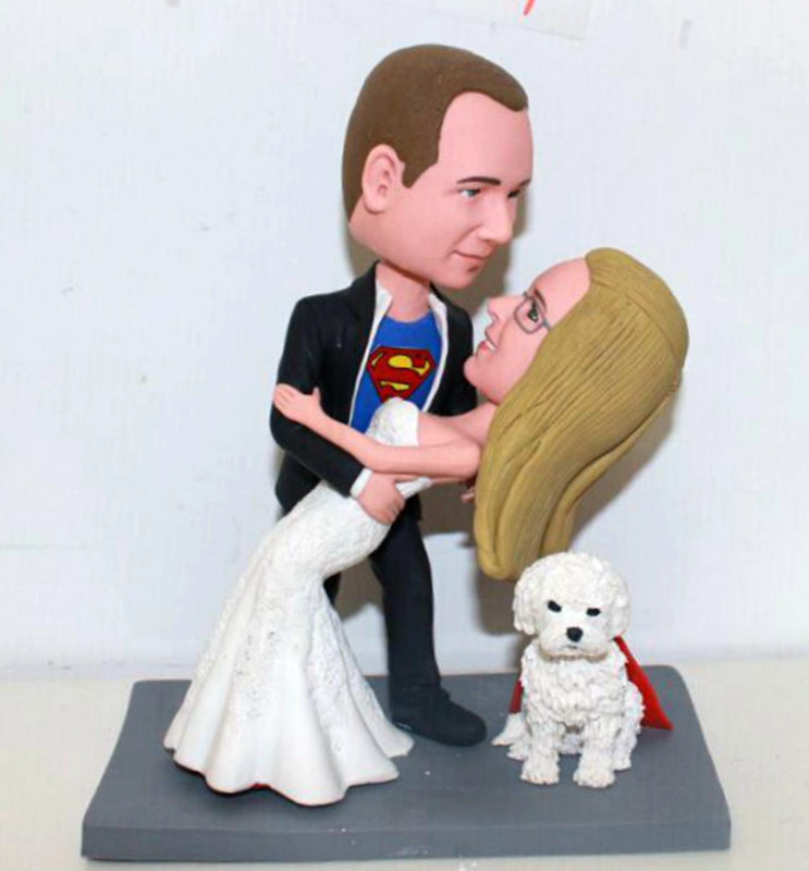 Custom Super dad super boss wedding bobblehead dancing [W0730] - $139. ...