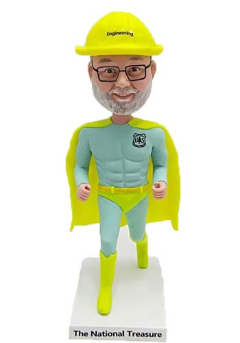 Custom bobblehead Super dad super boss engineering with hard hat [B7681 ...